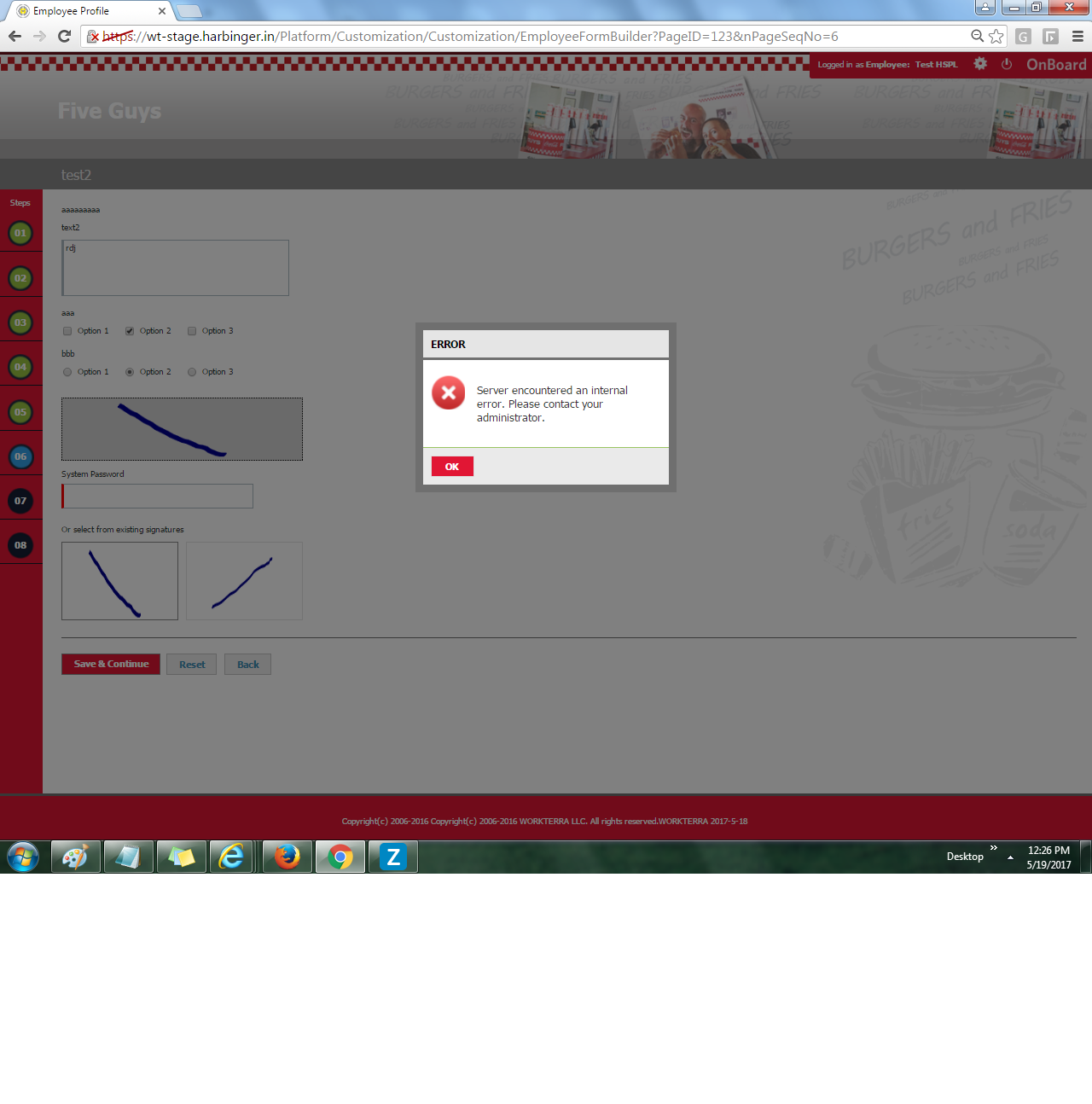 Wt 9544 Server Error Observed Onload Of Additional Forms Containing Signature Control